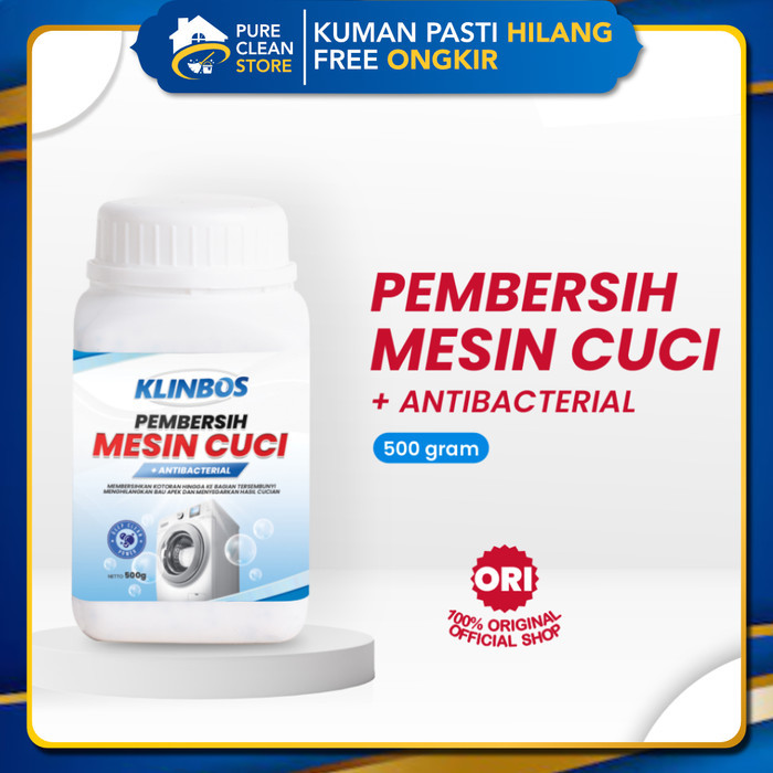 Jual Pembersih Kerak Mesin Cuci Klinbos Washing Machine Cleaner 500GR ...
