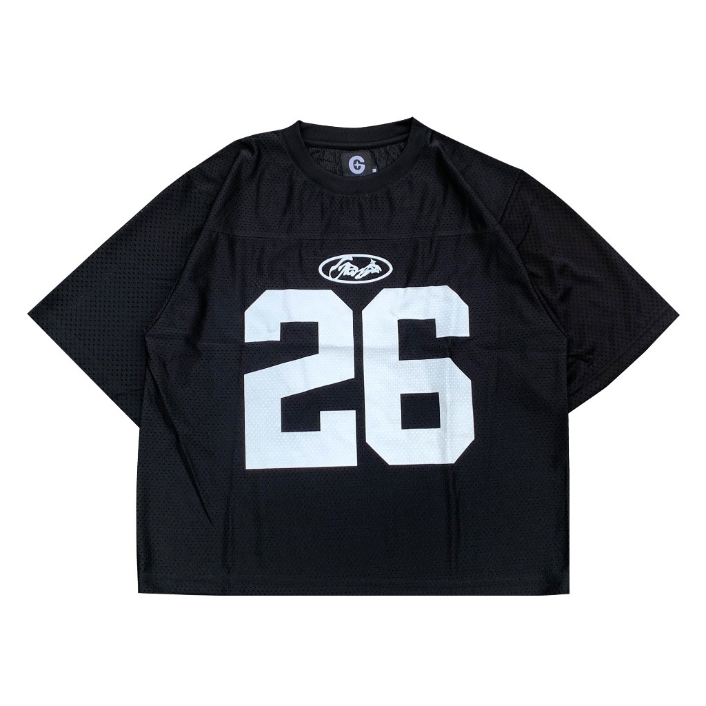 Jual Genesis Conspiracy - Mesh Jersey Boxy Oversized 26 Black Unisex ...