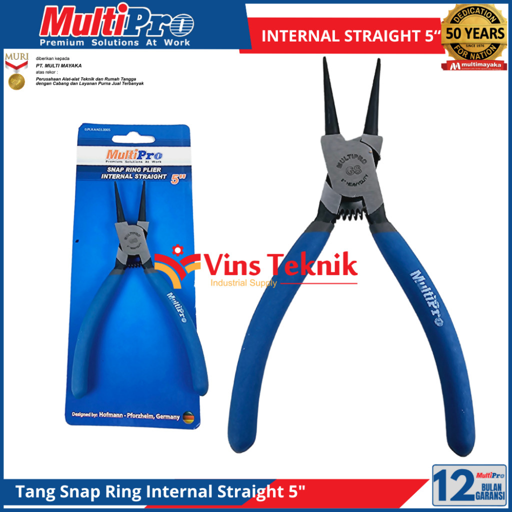 Jual Tang Snap Ring Pliers INTERNAL STRAIGHT 5 inch MULTIPRO | Shopee ...
