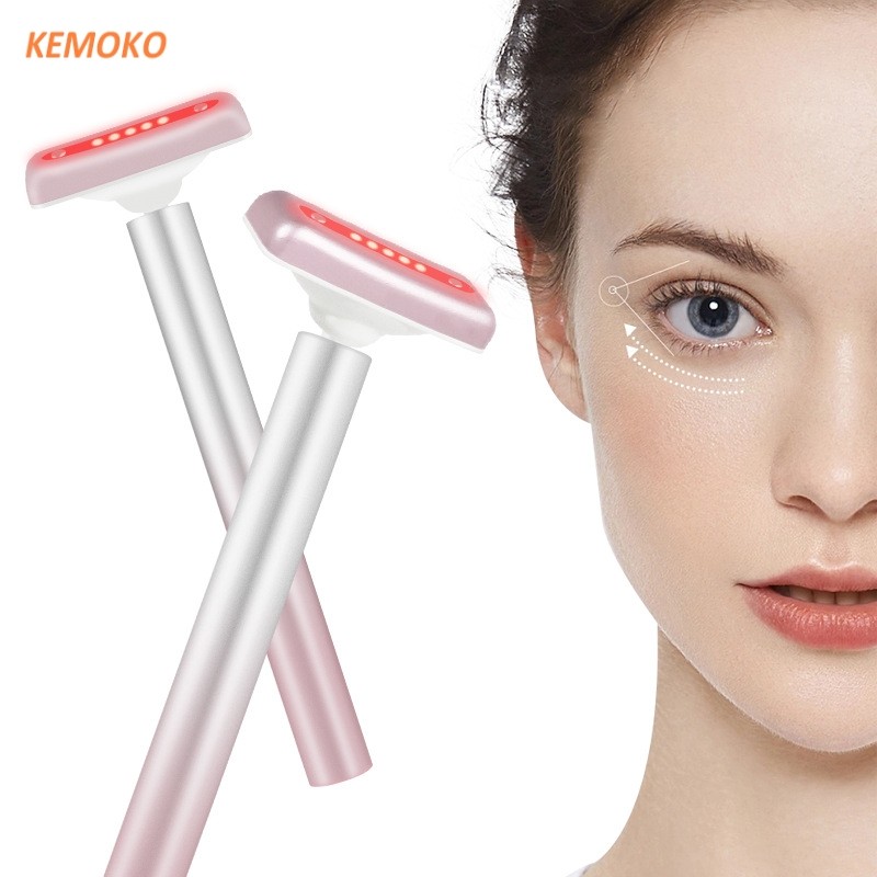 Jual Microcurrent EMS Facial Wand Face Massager Red Ligh Facial Fade ...