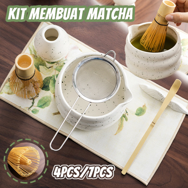Jual 4Pcs/7Pcs Set Kerajinan Pembuat Matcha/ Powder Chasen Tool ...