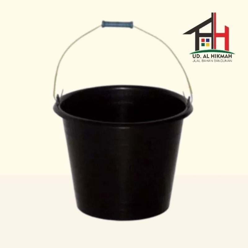 Jual Tujuh Buah Ember Cor Hitam Karet ANTI PECAH 22 Cm Ember Semen ...