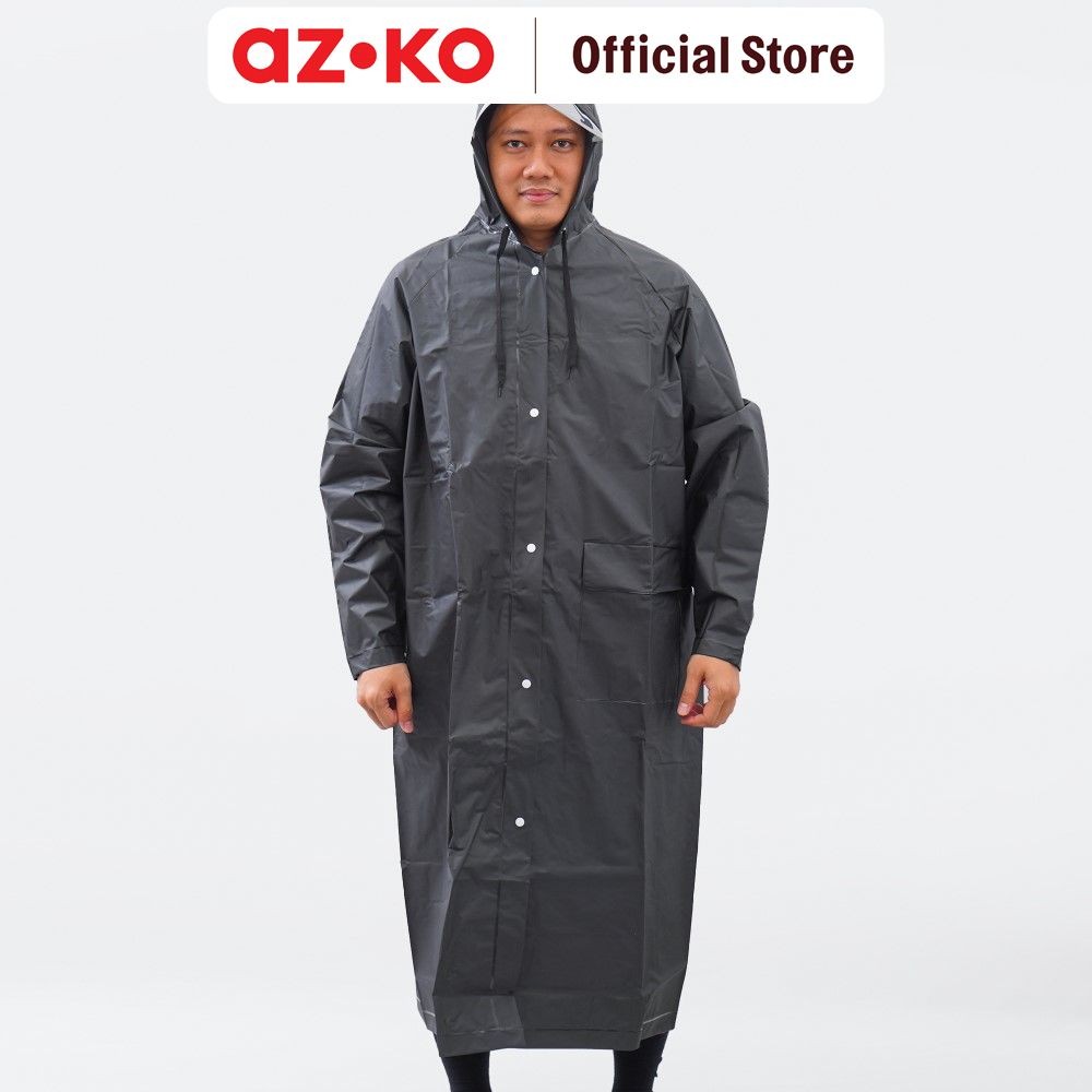 Jual AZKO Ataru Jas Hujan Panjang Pvc - Hitam Raincoat Mantel Hujan ...