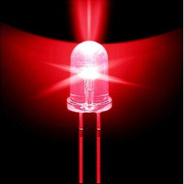 Jual 100PCS 5mm Round Red Super bright emitting diode LED Light 5000MCD ...