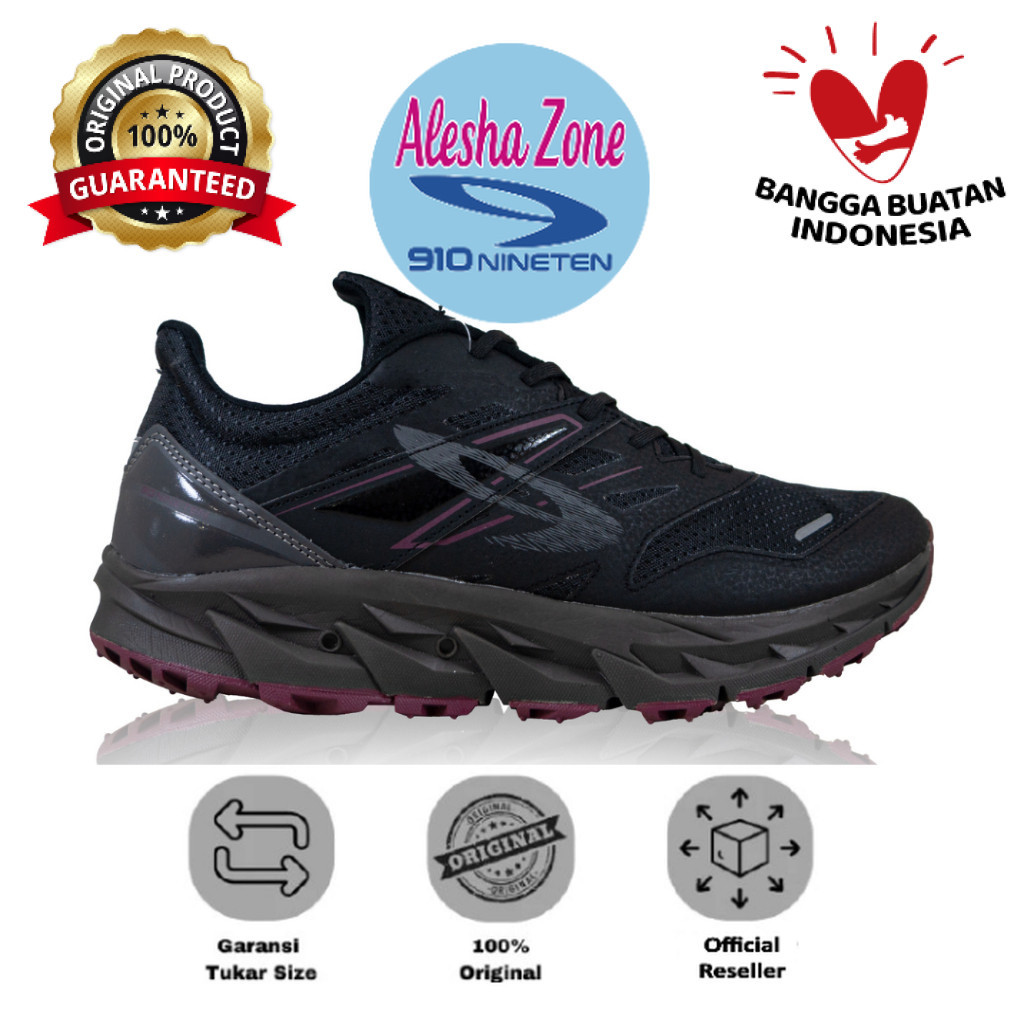 Jual SEPATU TRAIL RUNNING 910 ORIGINAL YUZA EVO - HITAM/BURGUNDY/ABU ...