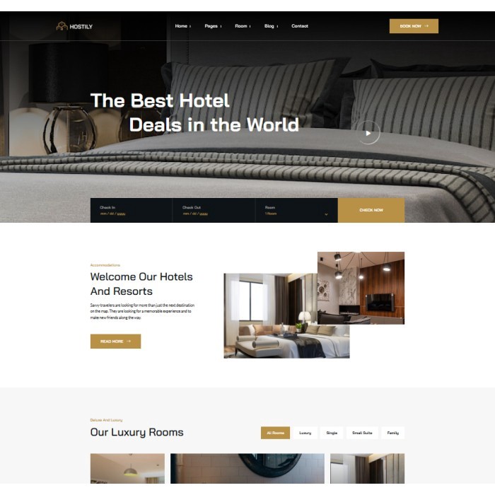 Jual Hostily - Luxury Hotel HTML Web Template | Shopee Indonesia