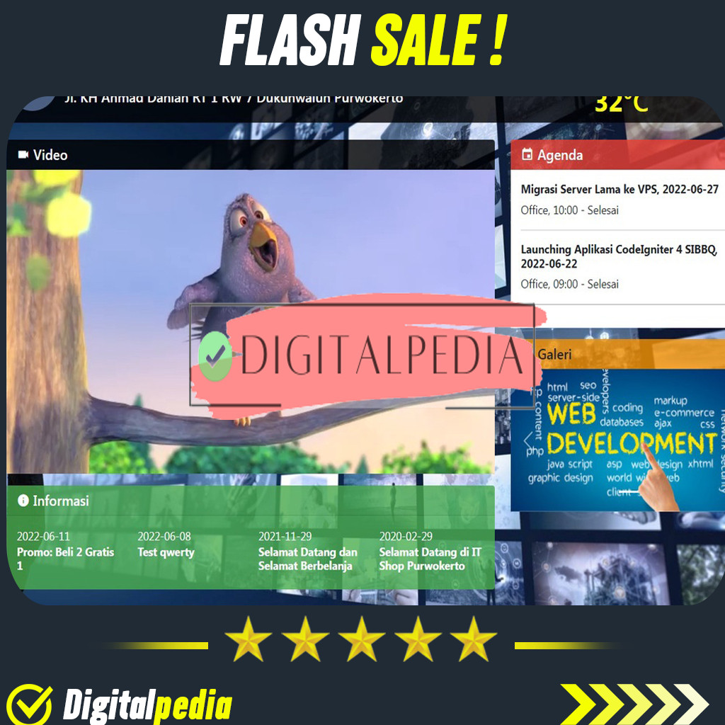 Jual Source Code Software Web Display Informasi DISFO Dengan CodeIgniter CI Premium Lifetime ...