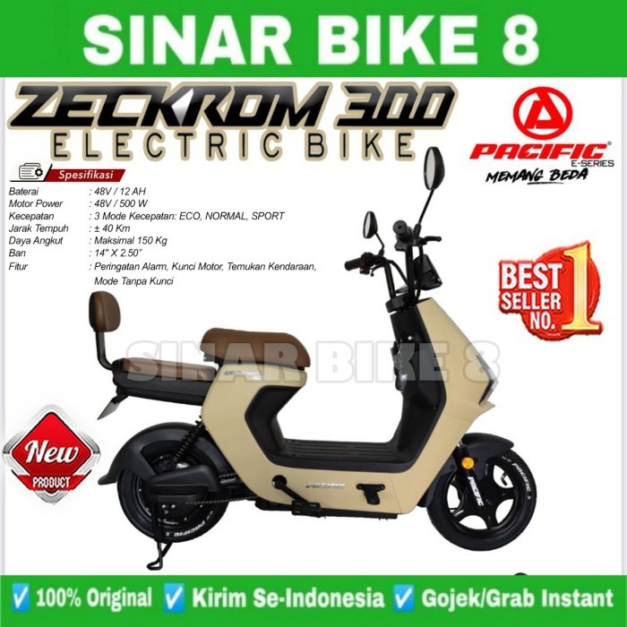 Jual Sepeda Listrik PACIFIC ZECKROM 300 Electric Bike 500 Watt TERBARU | Shopee Indonesia