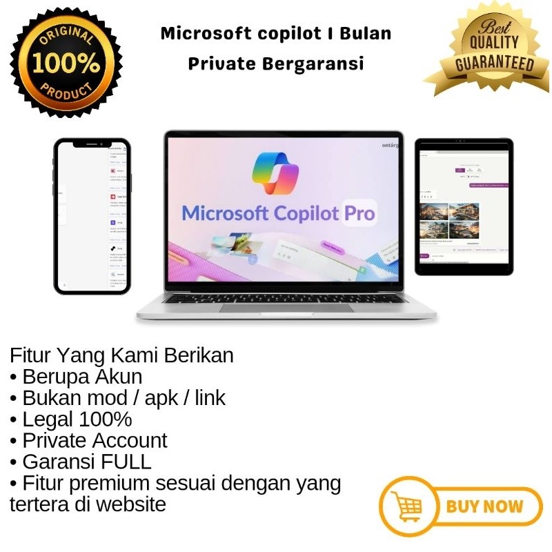 Jual Microsoft Copilot Pro AI ChatGpt 4 Private Bergaransi | Shopee Indonesia