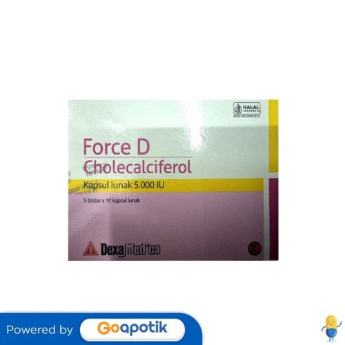 Jual Force D Vitamin D3 5000 Iu Box 50 Kapsul | Shopee Indonesia
