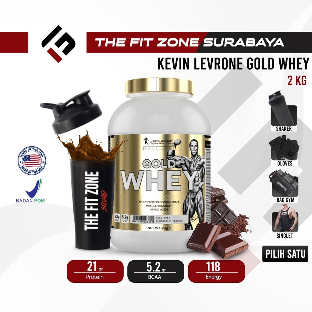 Jual Kevin Levrone Gold Whey 2000 Gram 2 KG Whey Protein Concentrate ...
