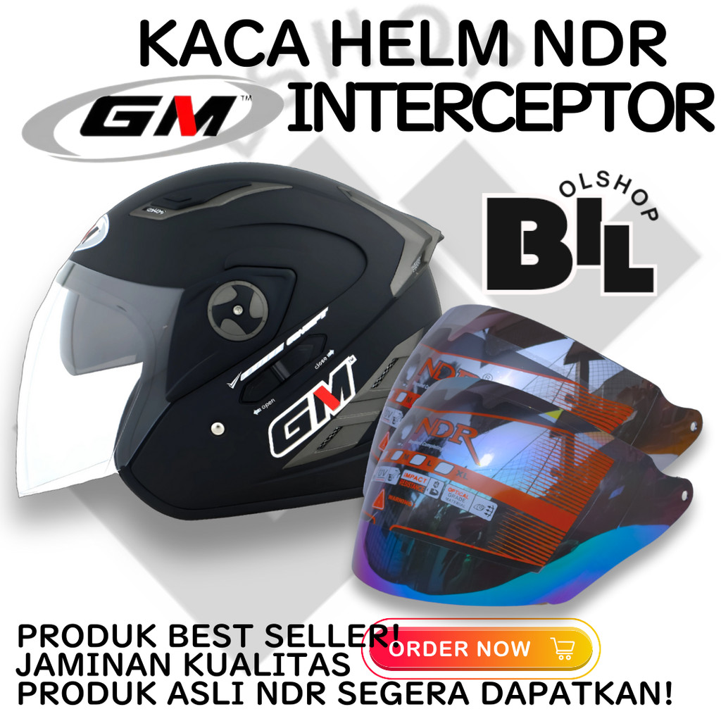 Jual Kaca Helm | Visor | GM INTERCEPTOR by NDR1 helmet gm | Shopee Indonesia