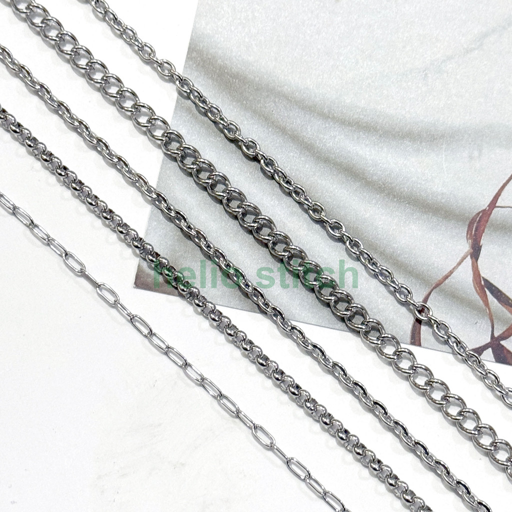 Jual Rantai Baja Stainless Steel untuk Aksesoris 50 CM SETENGAH meter ...