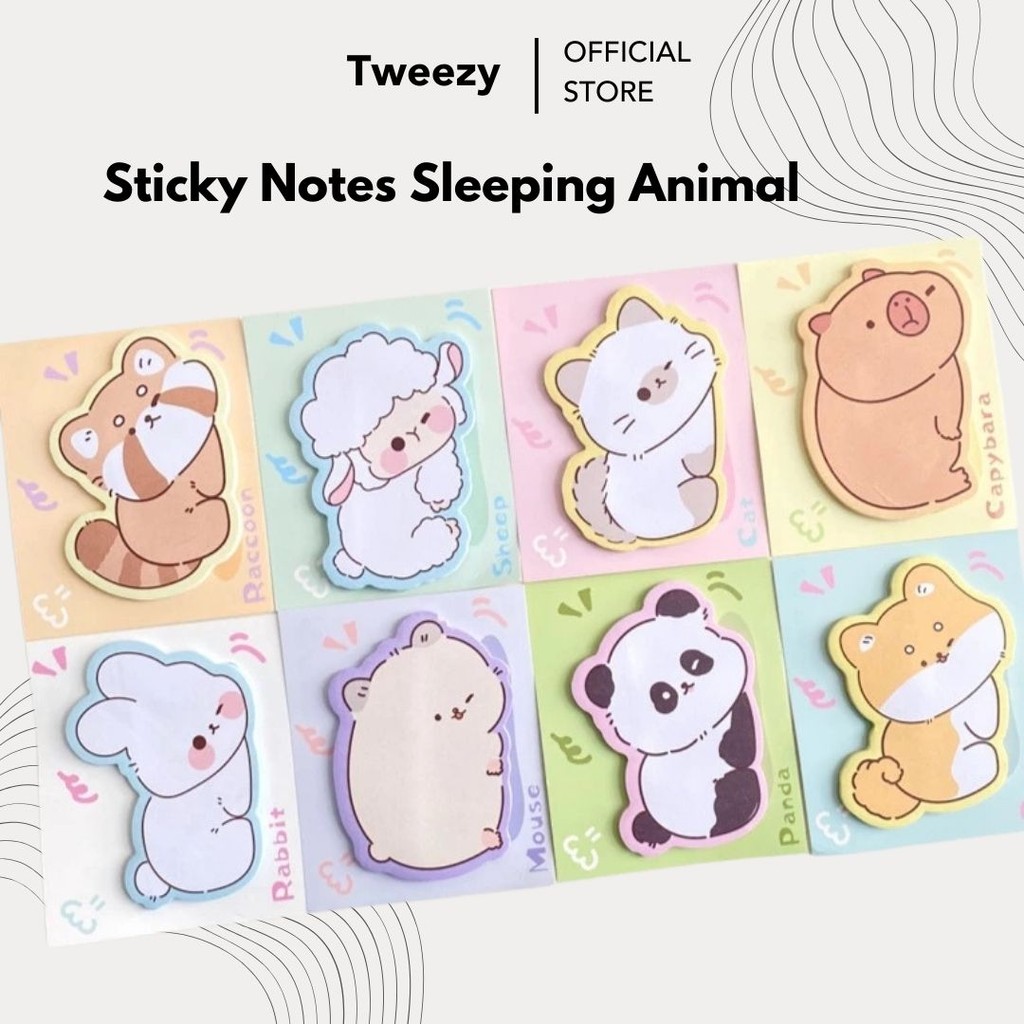 Jual Sticky Notes Motif Hewan Tempelan Kertas Catatan / 30lembar Sticky ...