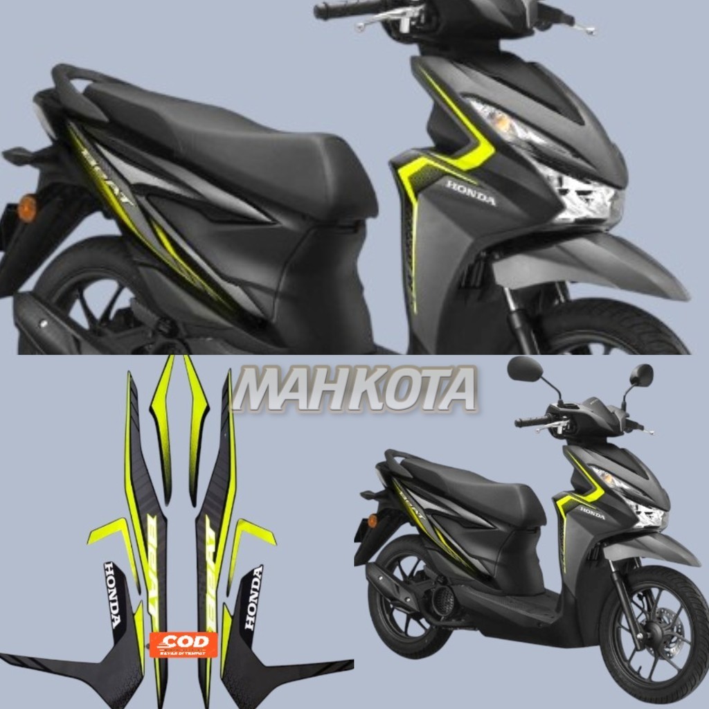 Jual Striping Stiker honda beat fi 2024 2025 deluxe cbs hitam kuning ...