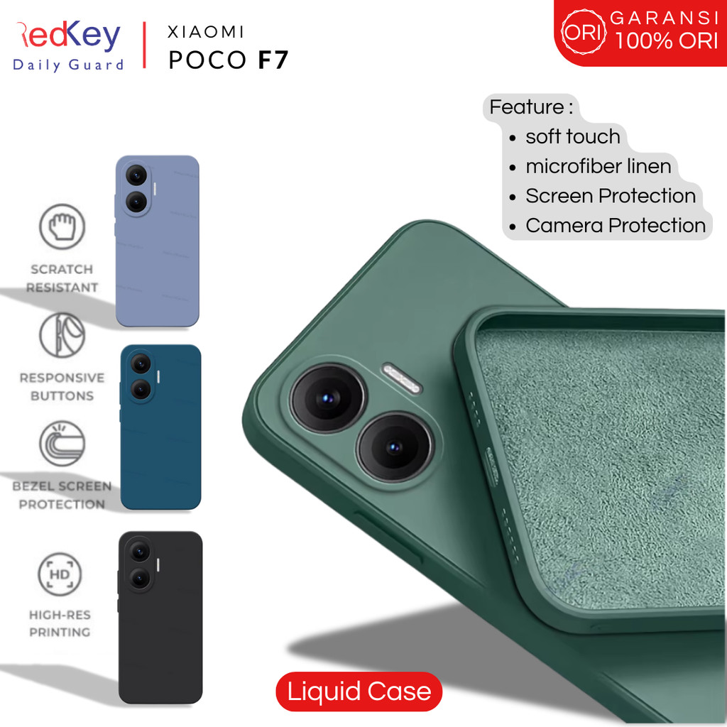 Jual Case Xiaomi Poco F7 Liquid Silicone Mircrofiber Casing Cover ...