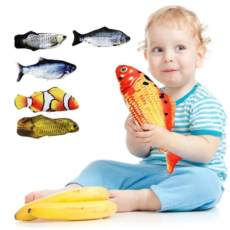 Jual Rechargeable Electric Baby Sleeping Fish Toy Interactive Floppy ...