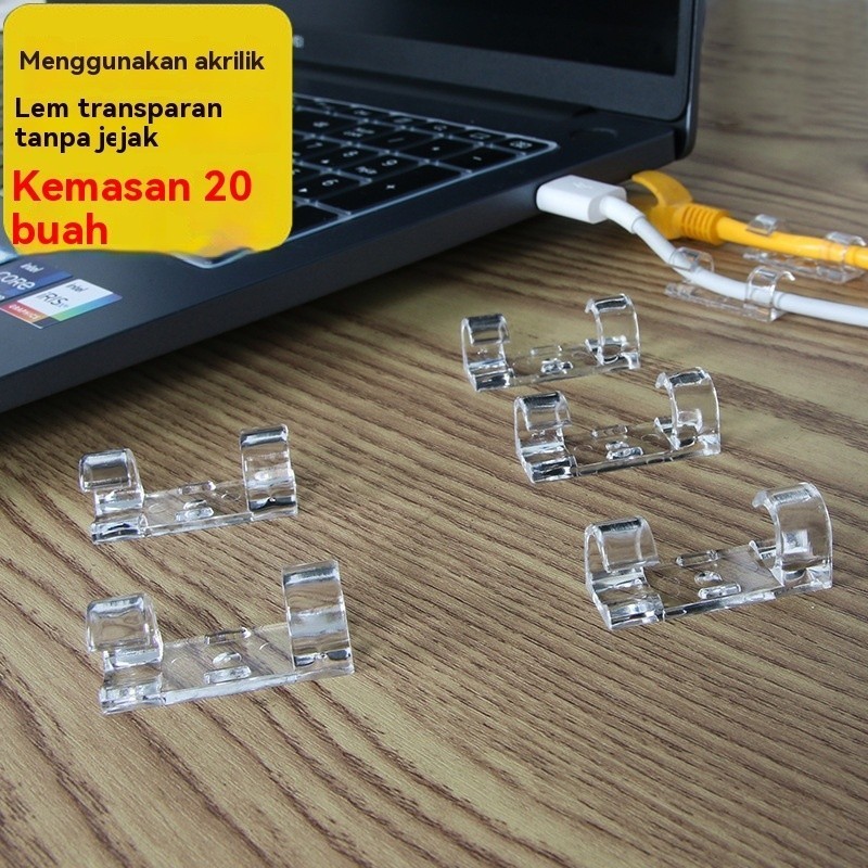 Jual (20pcs) klip kabel tempel 3M isi 20pcs penjepit kabel klem kabel ...