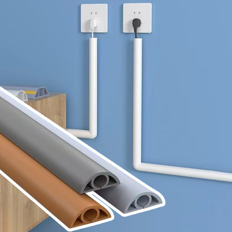 Jual Floor Cable Cover PVC Cord Protector Hider Self-Adhesive Power ...