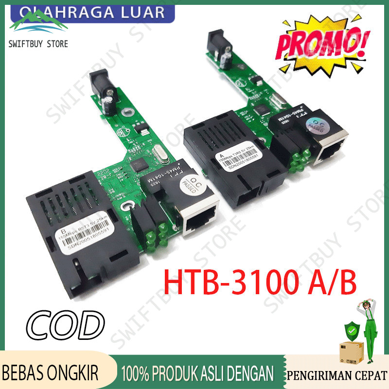 Jual PCB Netlink HTB-3100 A+B Side A Side B Fiber Optic Media Converter ...