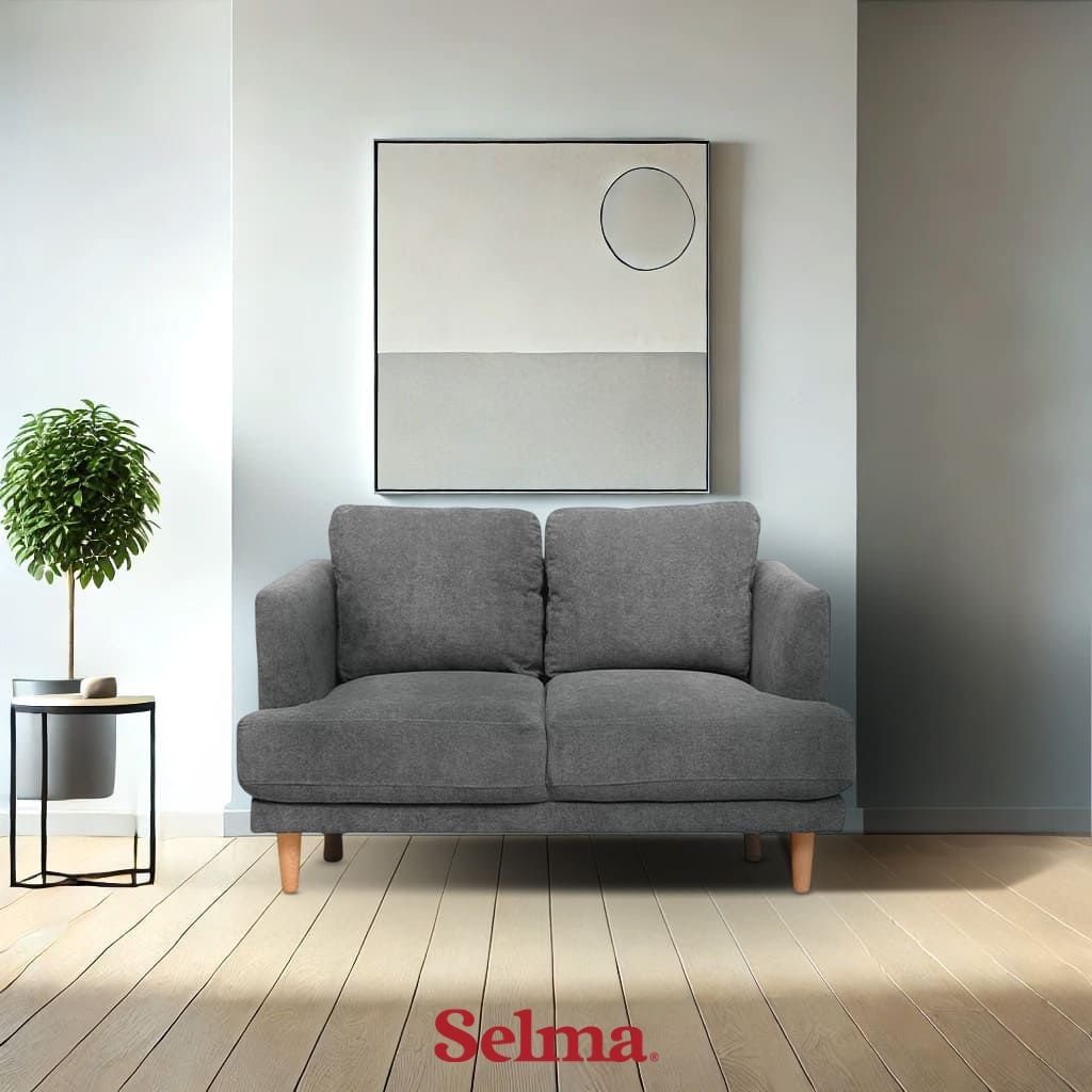 Jual Selma Zuko Sofa Fabric 2 Seater - Abu-Abu Tempat Duduk Empuk Sofa ...