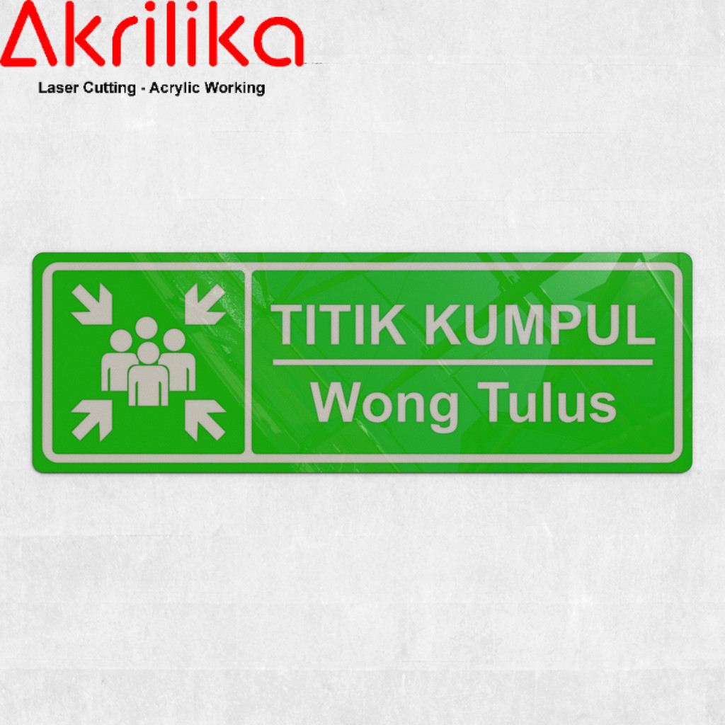 Jual AKRILIK SIGNBOARD/SIGNAGE "TITIK KUMPUL" 30X10CM CUSTOM WARNA ...