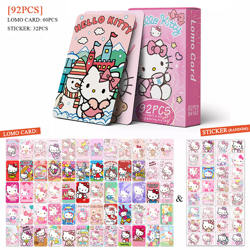 Jual 92Pcs Kawaii Sanrio Collection Card Cartoon Hello Kitty Kuromi ...