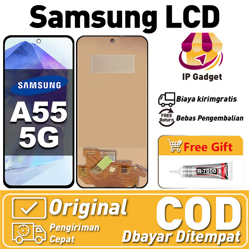 Jual Original LCD SAMSUNG A55 5G fullset ori asli Layar hp touchscreen Sentuh Versi Tinggi COD ...