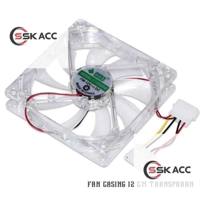 Jual Fan Casing 12CM Transparan Lampu / Kipas Kesing Case CPU Komputer ...