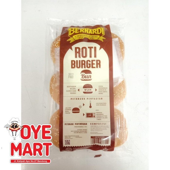 Jual BURGEN BUN WIJEN BERNARDI 300GR ISI 6 ROTI BURGER | Shopee Indonesia