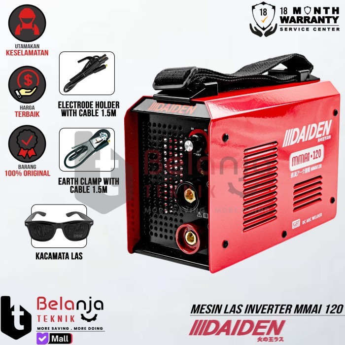 Jual Daiden Mesin Trafo Las Inverter MMA 120 A Travo MMAi 120A IGBT 900WATT | Shopee Indonesia