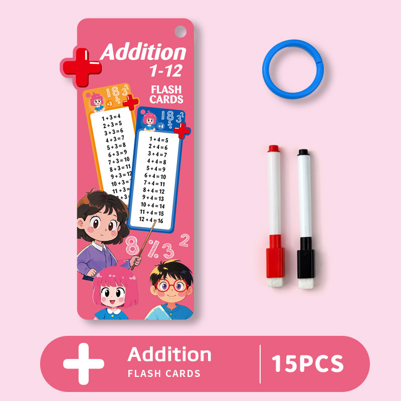 Jual Reusable Flashcards Erasable Math Practice Cards for Kids Learning ...