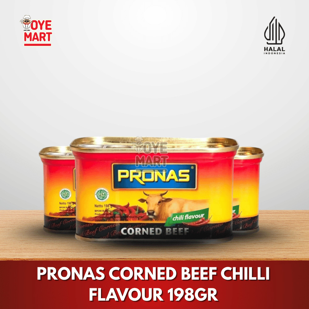 Jual PRONAS CORNED BEEF CHILLI FLAVOUR 198GR | Shopee Indonesia