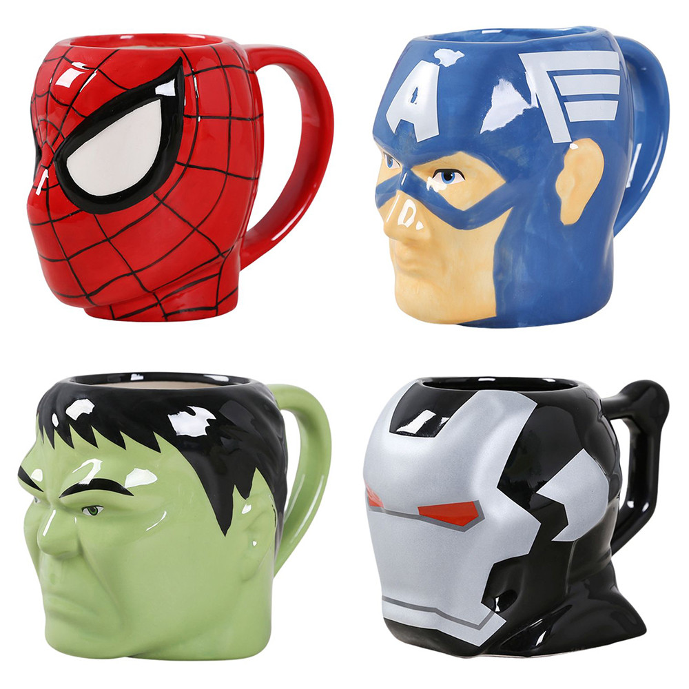 Jual 450-500ml Ceramics Mug Marvel Avengers Iron Man The Hulk Super ...