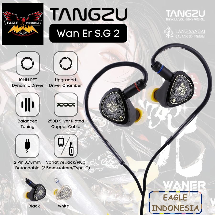 Jual TANGZU WANER WAN ER 2 SG 2 Single Dynamic In-Ear Headphones ...