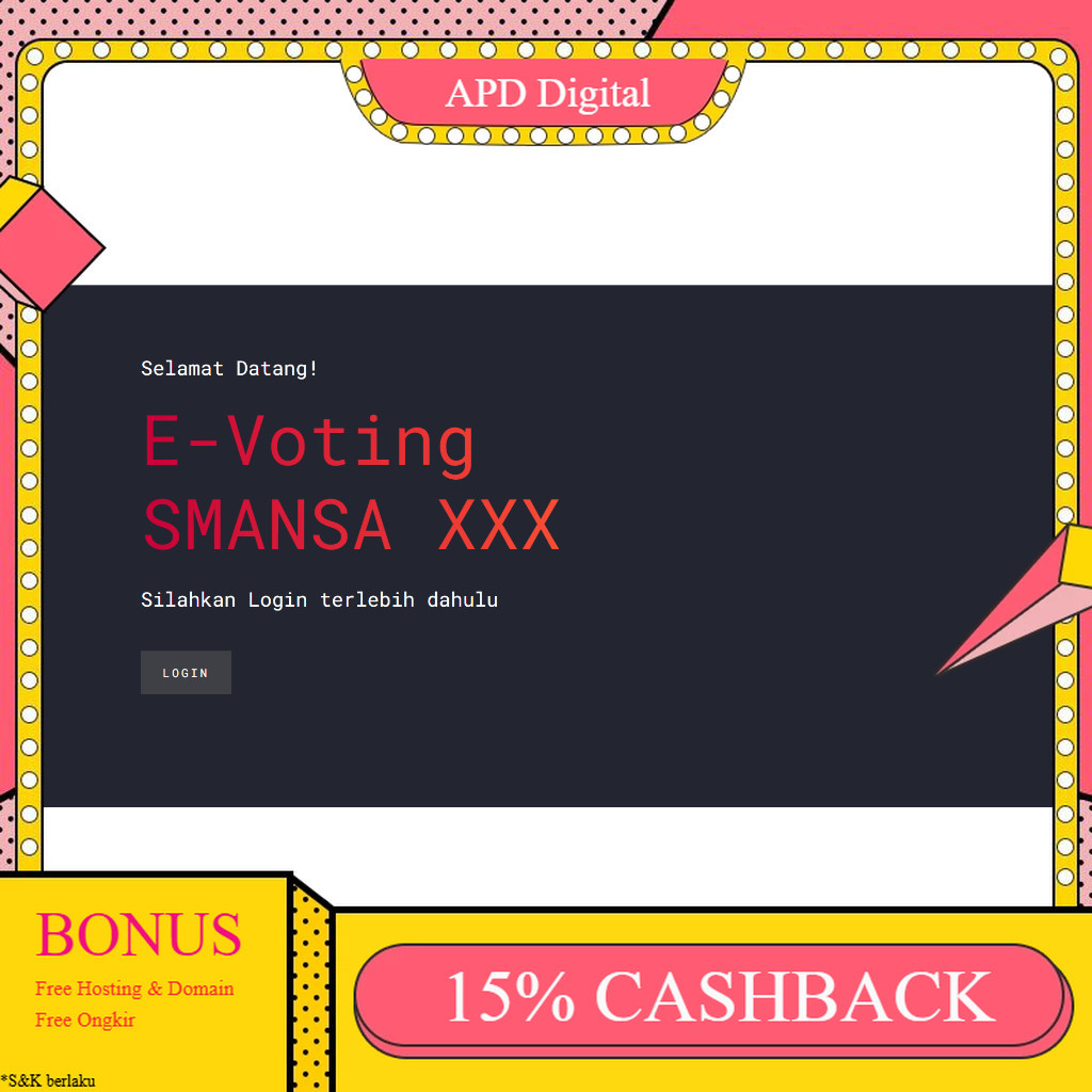 Jual Source code Aplikasi e-Voting Ketua Osis Berbasis Web APD | Shopee Indonesia