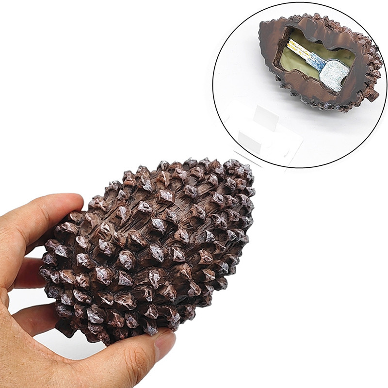 Jual Outdoor Garden Key Safe Box Hidden Rock Hide Keys In Pine Cone ...