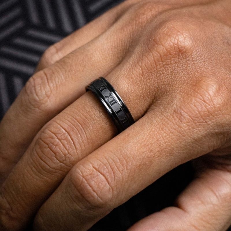Jual Cincin Titanium Model Angka Romawi Couple High Quality Anti Karat ...
