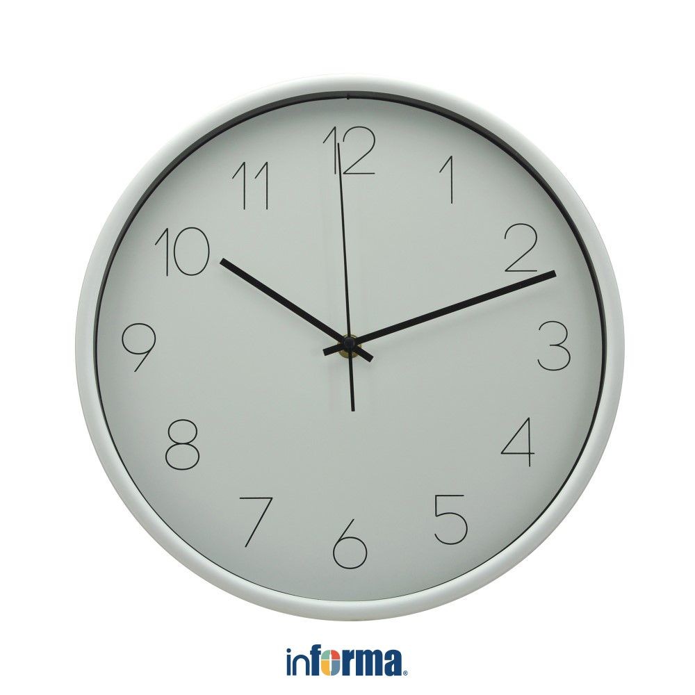 Jual Informa 30 cm Jam Dinding 6911 - Putih Wall Clock Jam Tembok ...