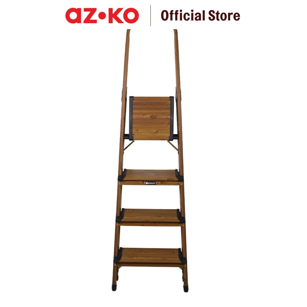 Jual AZKO Fixsteps Tangga Lipat Aluminium 4 Wide Steps Motif Kayu ...