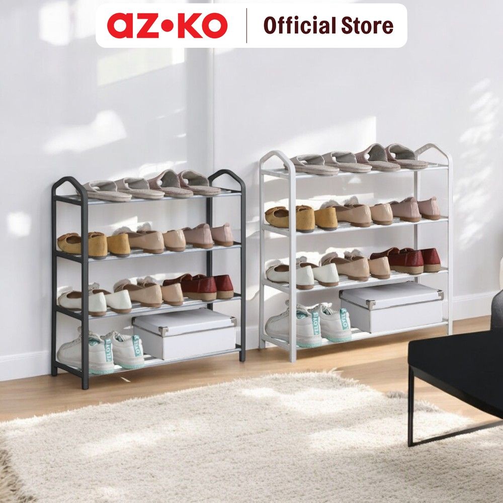 Jual AZKO Stora 62x19.5x62.5 Cm Rak Sepatu 4 Tingkat - Putih | Shopee ...