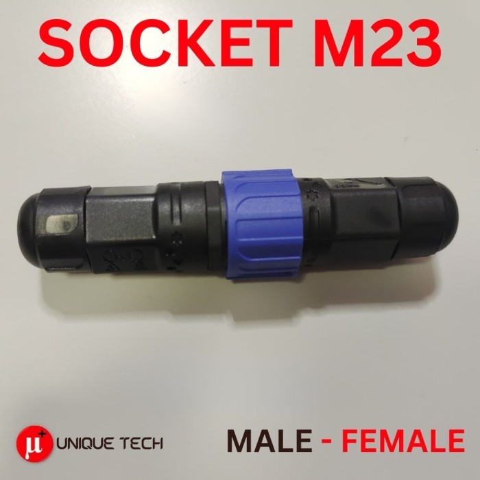 Jual SOKET KONEKTOR M23 8 PIN MALE FEMALE SOCKET CHARGER BATERE MOTOR ...