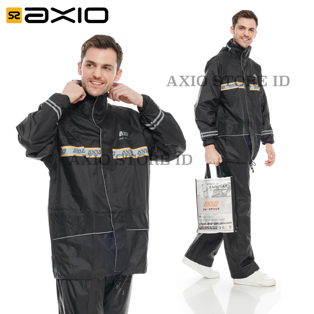 Jual NBO76 Jas Hujan Axio Hitam Original Garansi Anti Bocor Bahan Tebal | Shopee Indonesia