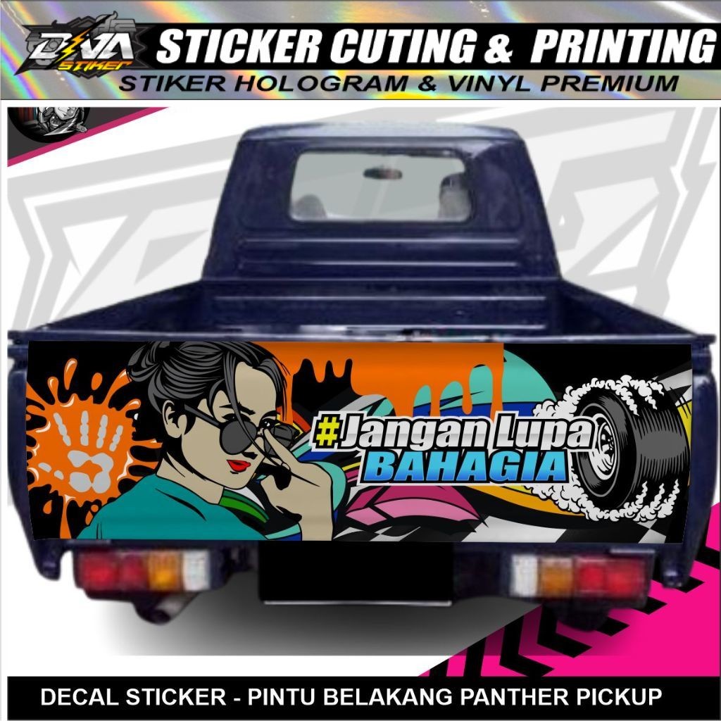 Jual STIKER PANTHER PICKUP PINTU BELAKANG OMBENG VARIASI CUSTOM DECAL ...