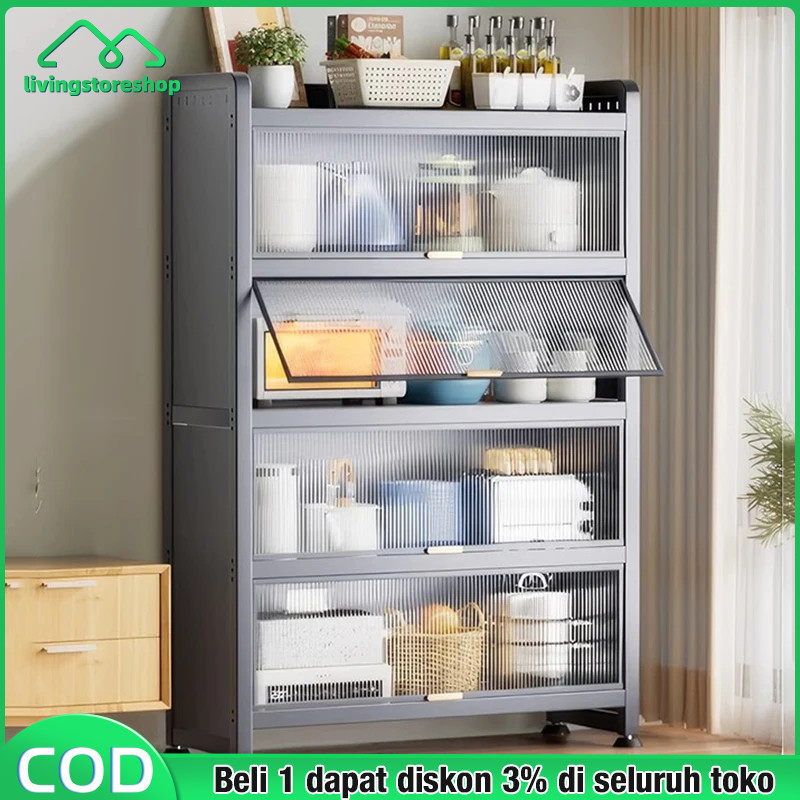 Jual LEMARI DAPUR LEMARI PIRING ALUMINIUM RAK DAPUR BESI SERBAGUNA ...