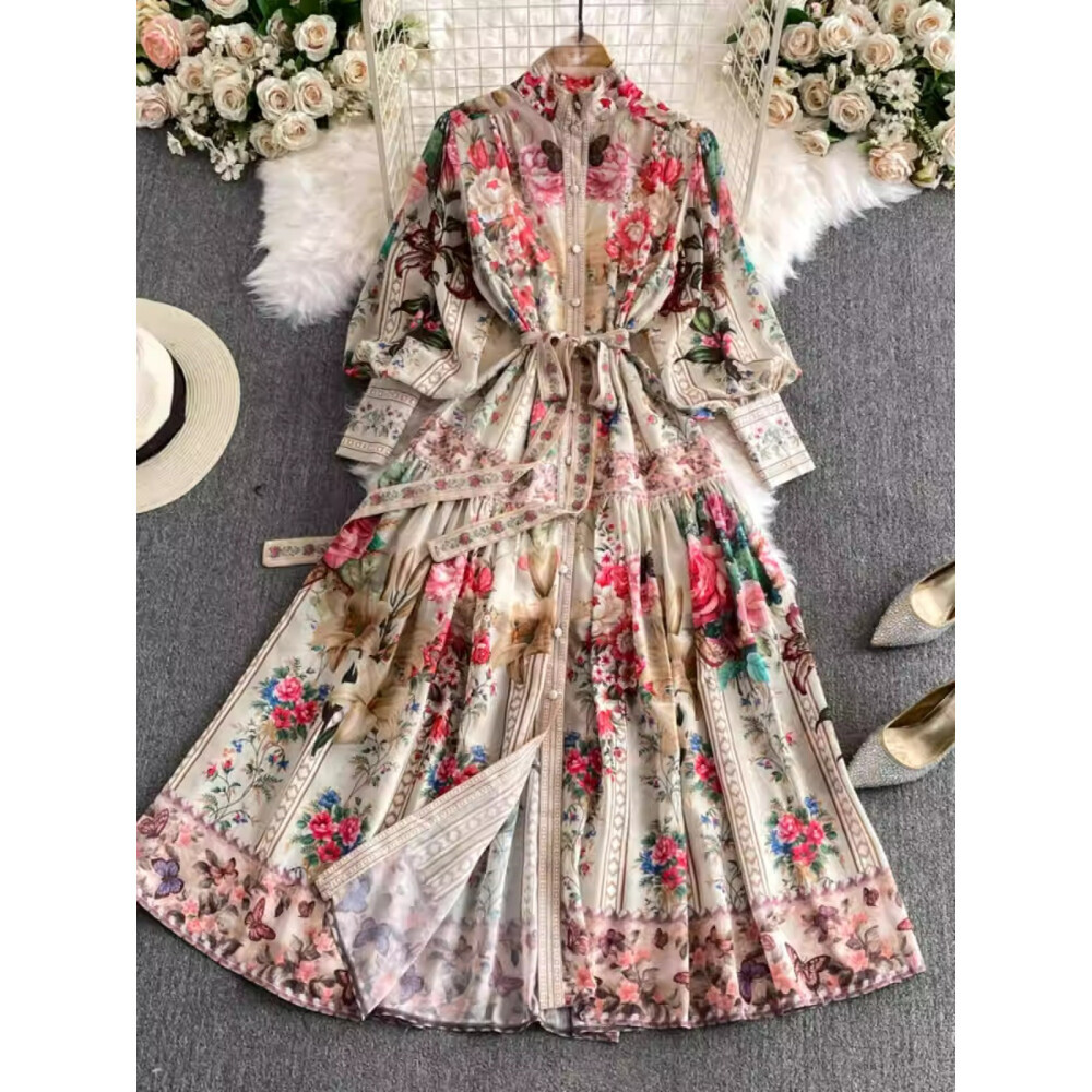 Jual FADFAD Bahan sifon agak tembus pandang | Gaun feminin kerah ...