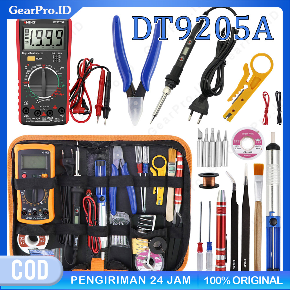 Jual 220V 80W16IN1 Set Solder Listrik Lengkap dengan Multimeter Iron Tool Kit 220V 60W/ / Solder ...