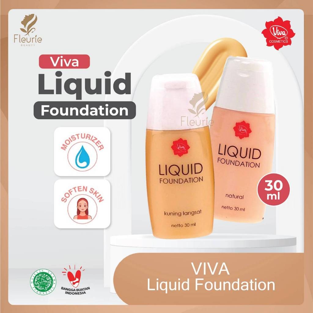 Jual VIVA Liquid Foundation 30ml (Alas Bedak Cair) / Foundation by Viva ...