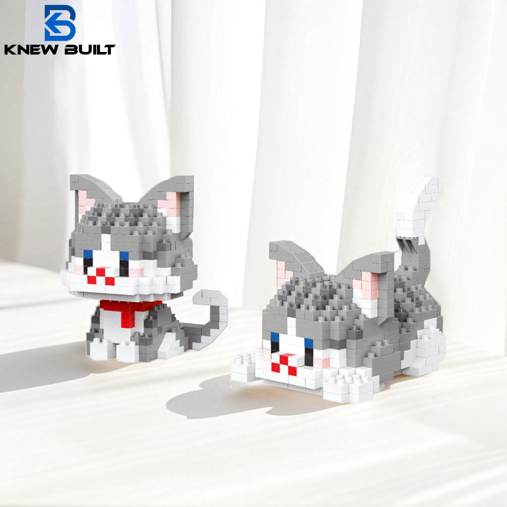 Jual Knew Built Cute Cat Micro Mini Building Blocks Toys Set: Build One ...