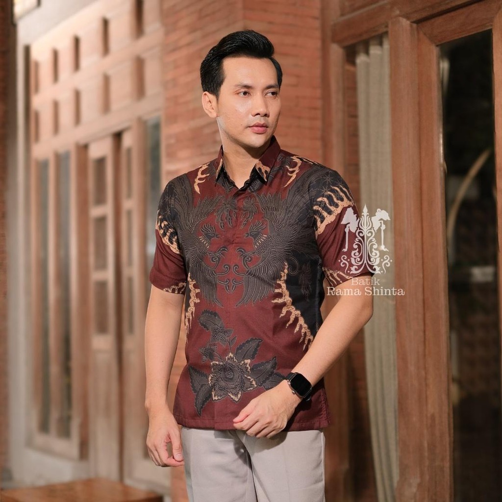 Jual Batik Rama Shinta Motif BIMASENA Kemeja Batik Lengan Pendek Batik ...